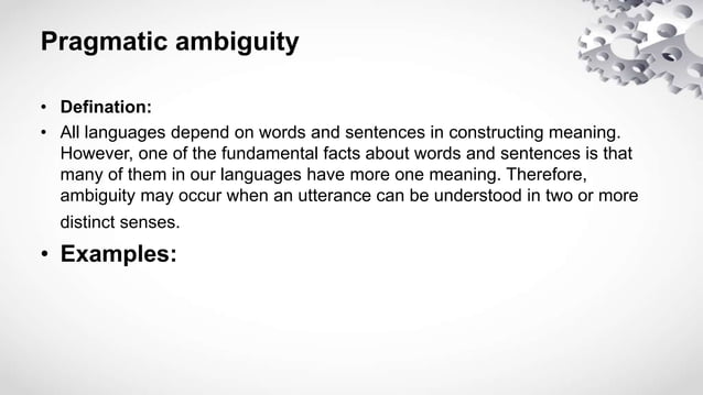 Ambiguities in nlp