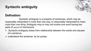 Ambiguities in nlp | PPT