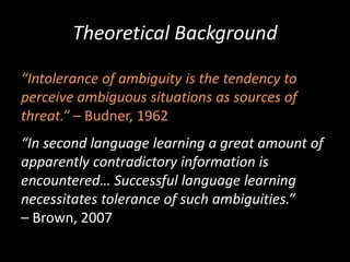 tolerance of ambiguity | PPTX