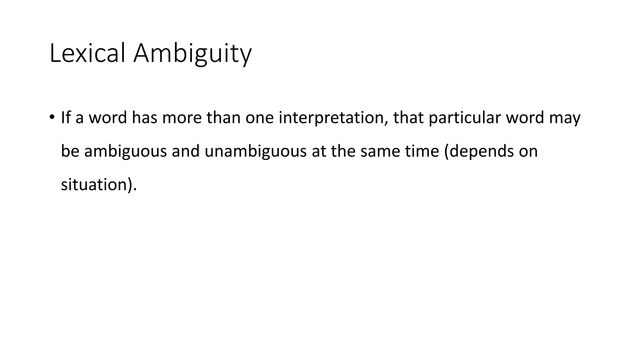 Ambiguity | PPTX