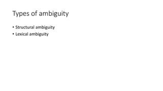 Ambiguity | PPTX