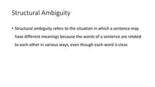 Ambiguity | PPT