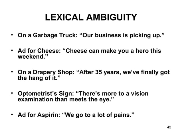 Ambiguity, Puns, and Visual Ambivalence | PPT | Poetry | Books and Literature