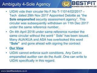 UIDAI Circulars and their ambiguity | PPT