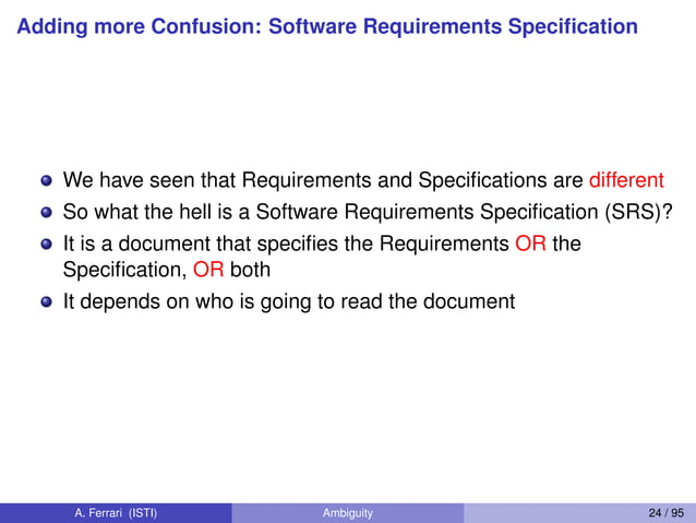 Ambiguity In Software Engineering Pdf Operating Systems Computer Software And Applications