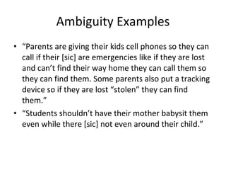 Ambiguity lesson[1] | PPT