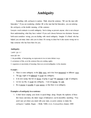 Ambiguity putri | DOCX