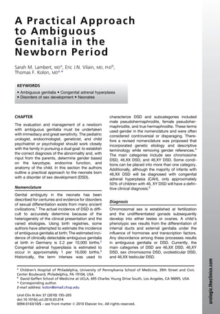 Ambiguous genitalia | PDF