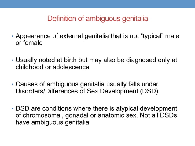 ambiguous genitalia | PDF