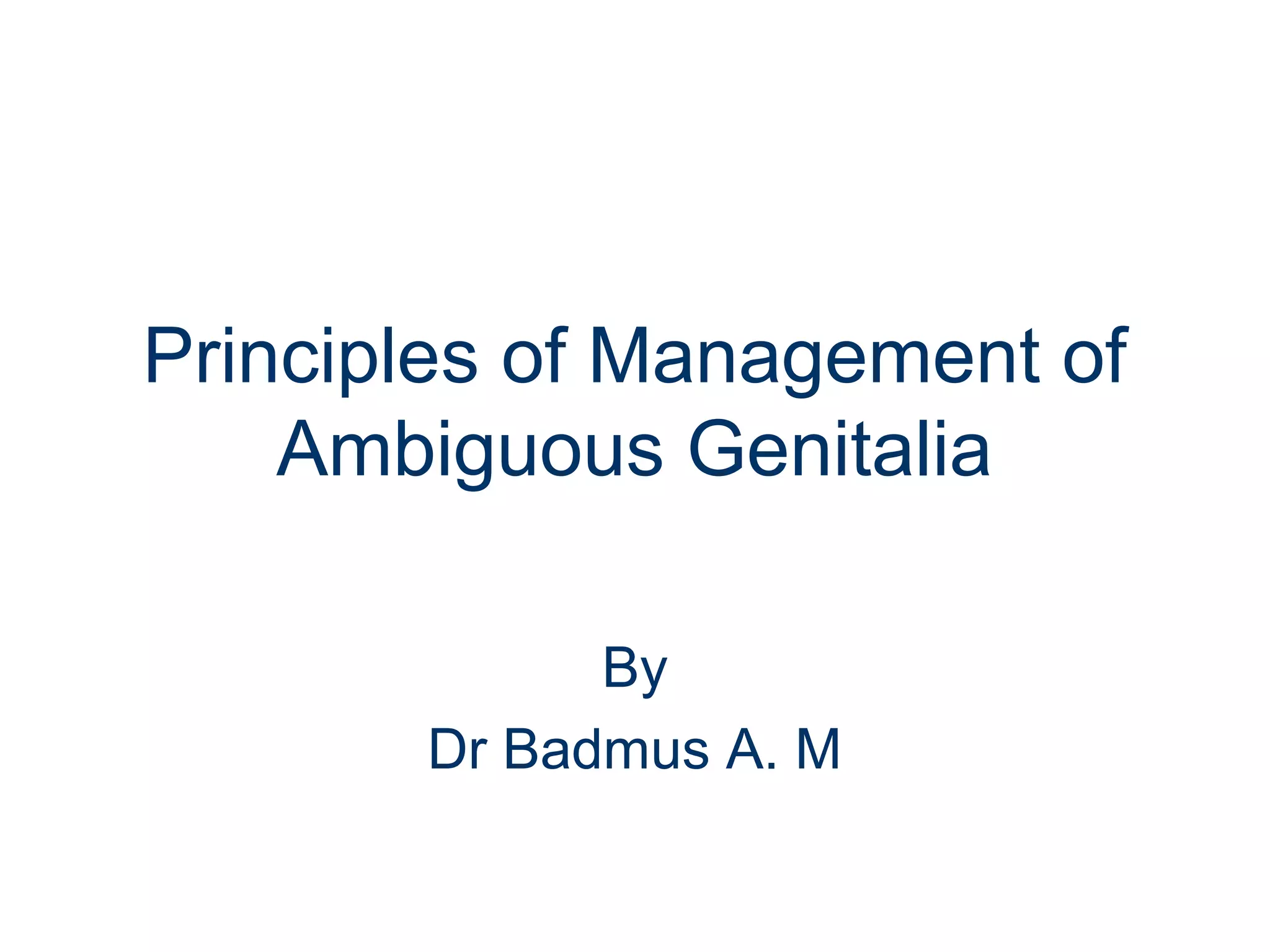 Ambiguous genitalia presentation | PPT