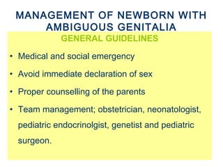 Ambiguous genitalia presentation | PPT