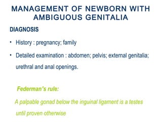 Ambiguous genitalia presentation | PPT