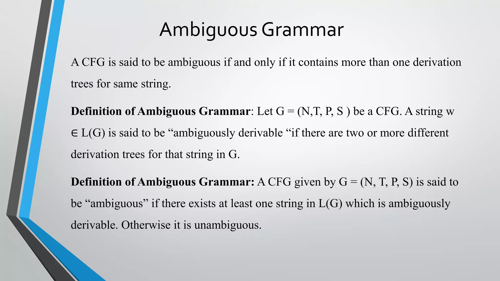 Ambiguous grammar, dfa and slr grammar. | PDF | Programming Languages | Computing