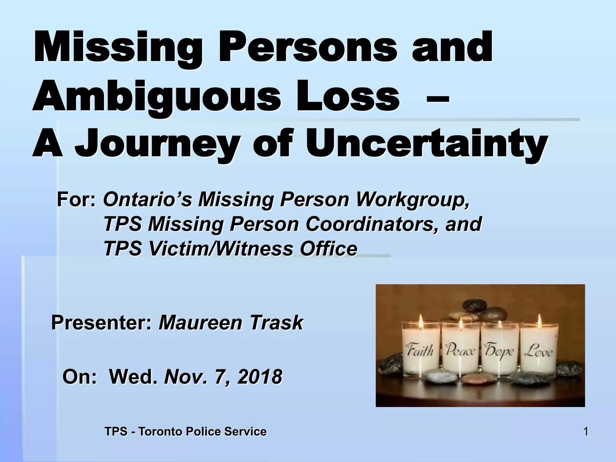 Ambiguous loss presentation nov 7 2018 | PPT