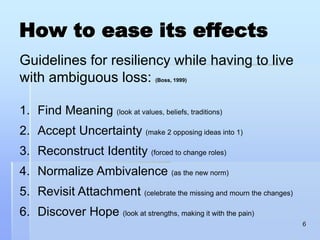 Ambiguous Loss Supporting families with missing loved ones | PPTX