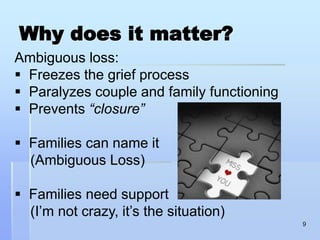 Ambiguous Loss Supporting families with missing loved ones | PPTX
