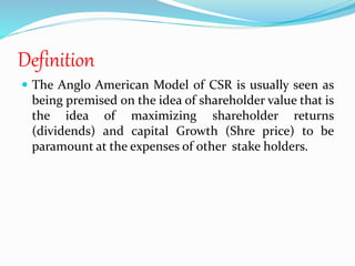 Anglo American Model of Corporate Governance | PPT | Free Download