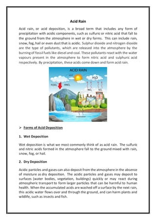 Acid Rain Causes Effects And Solutions Pdf