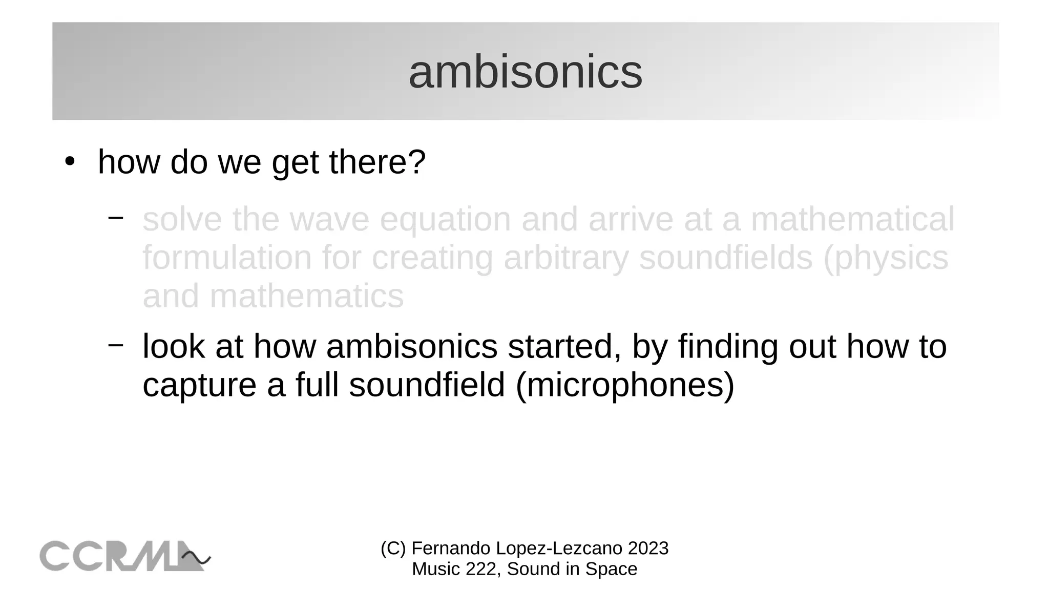 Introduction to Ambisonics | PPT
