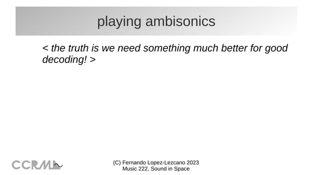 Introduction to Ambisonics | PPT
