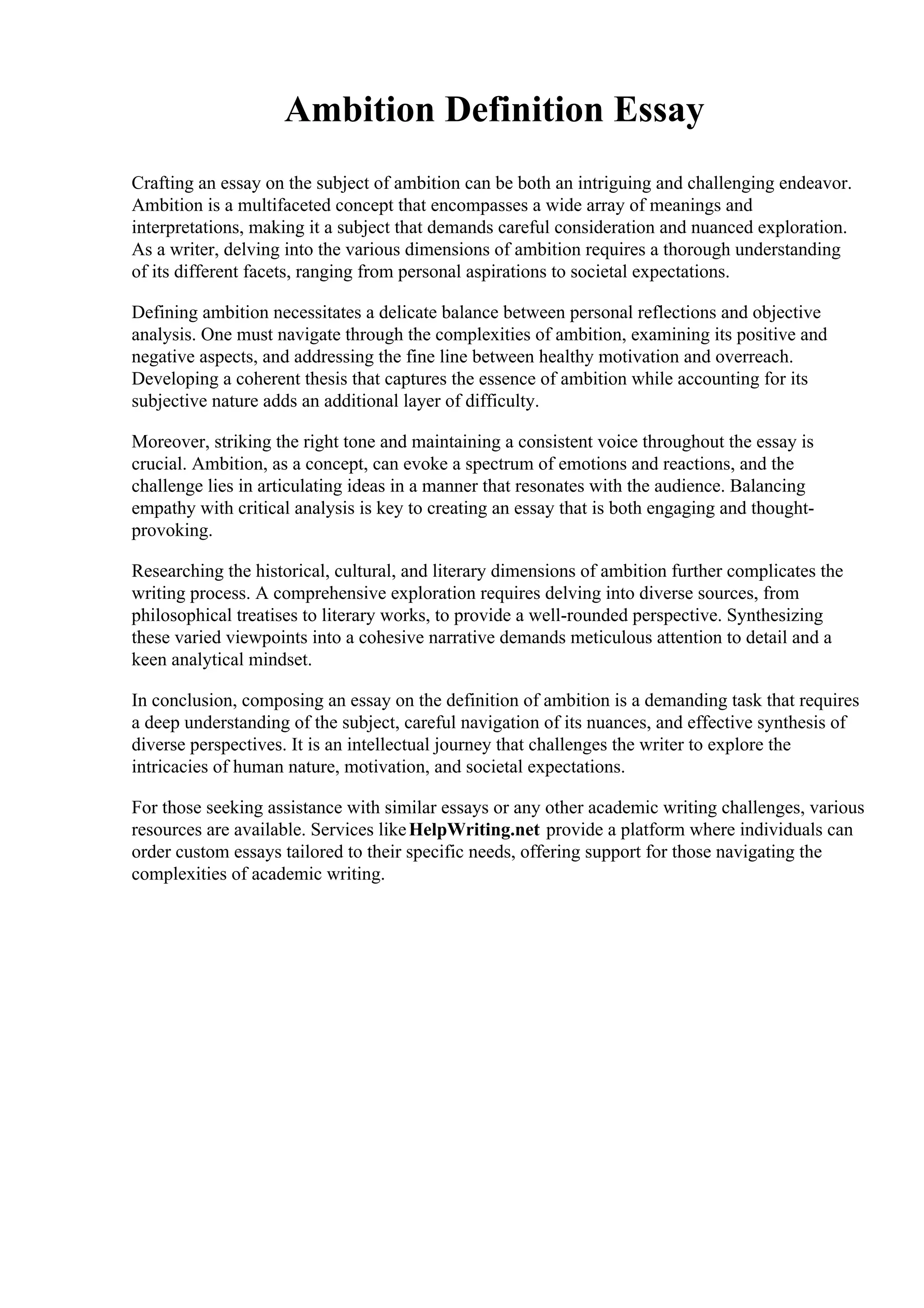 Ambition Definition Essay.pdf