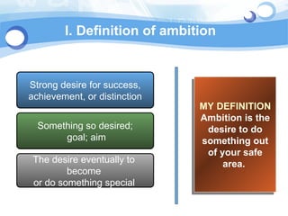 Ambition Presentation Jenny | PPT