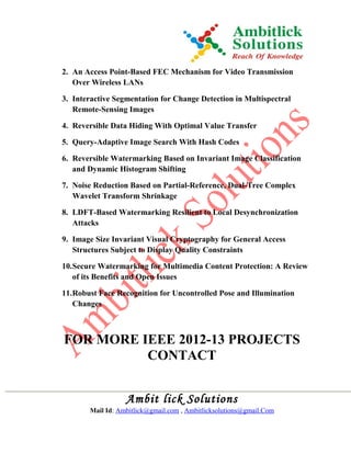Low cost Java IEEE Projects 2013 | PDF