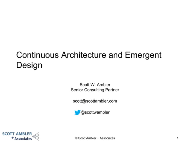 Continuous Architecture and Emergent Design: Disciplined Agile Strategies | PPTX | Business ...