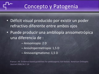 Ambliopia anisometropica | PPT