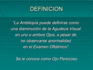 Ambliopia concepto diagnostico_tto | PPS