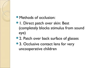 Amblyopia | PPT