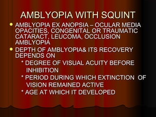 Amblyopia | PPT