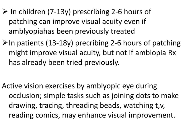 Amblyopia | PPTX | Eye and Vision Conditions | Diseases and Conditions