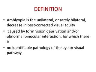 Amblyopia | PPT