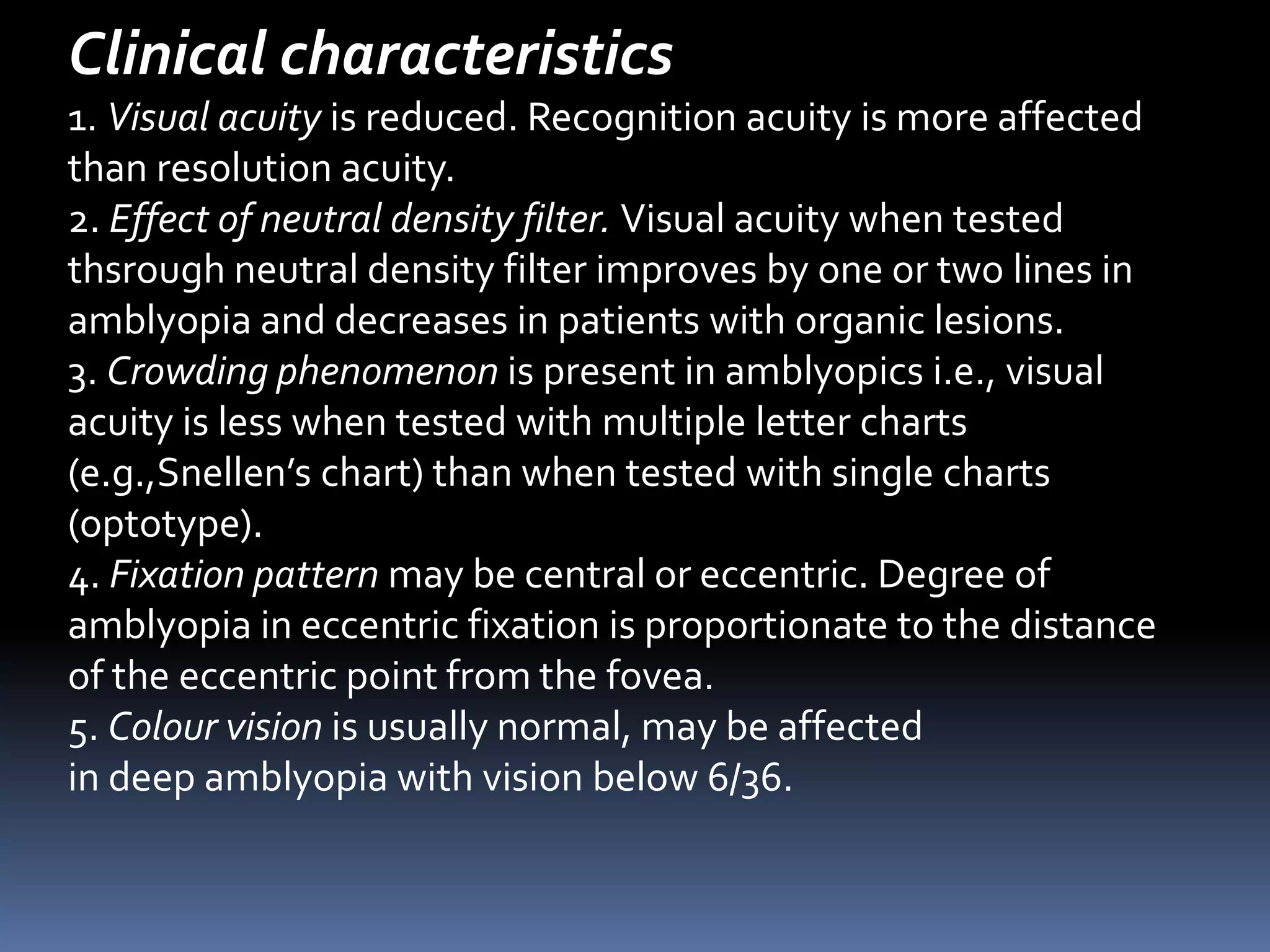 Amblyopia | PPTX | Eye and Vision Conditions | Diseases and Conditions