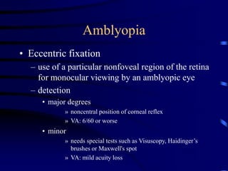 Amblyopia | PPSX | Eye and Vision Conditions | Diseases and Conditions
