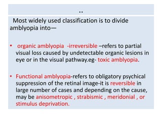 Amblyopia | PPTX