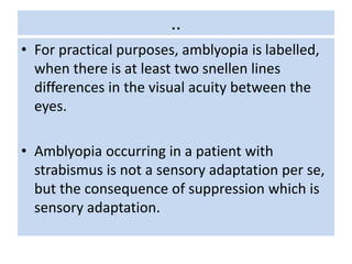Amblyopia | PPTX