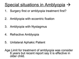 Amblyopia | PPT