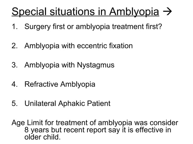 Amblyopia | PPT