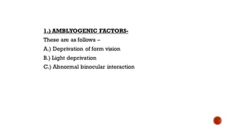 Amblyopia | PDF