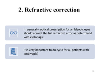 Amblyopia vision therapy for optometry students | PPT