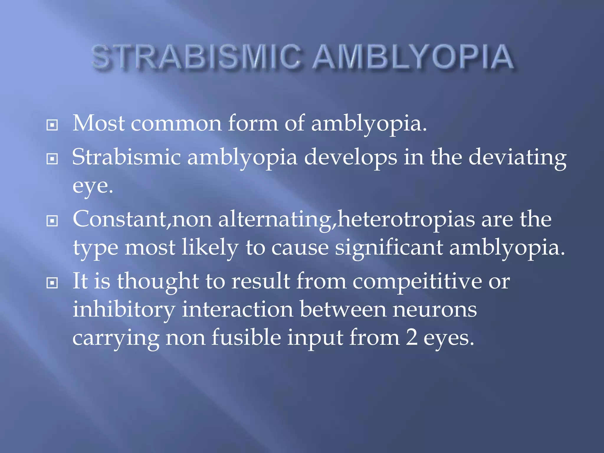 Amblyopia | PPTX