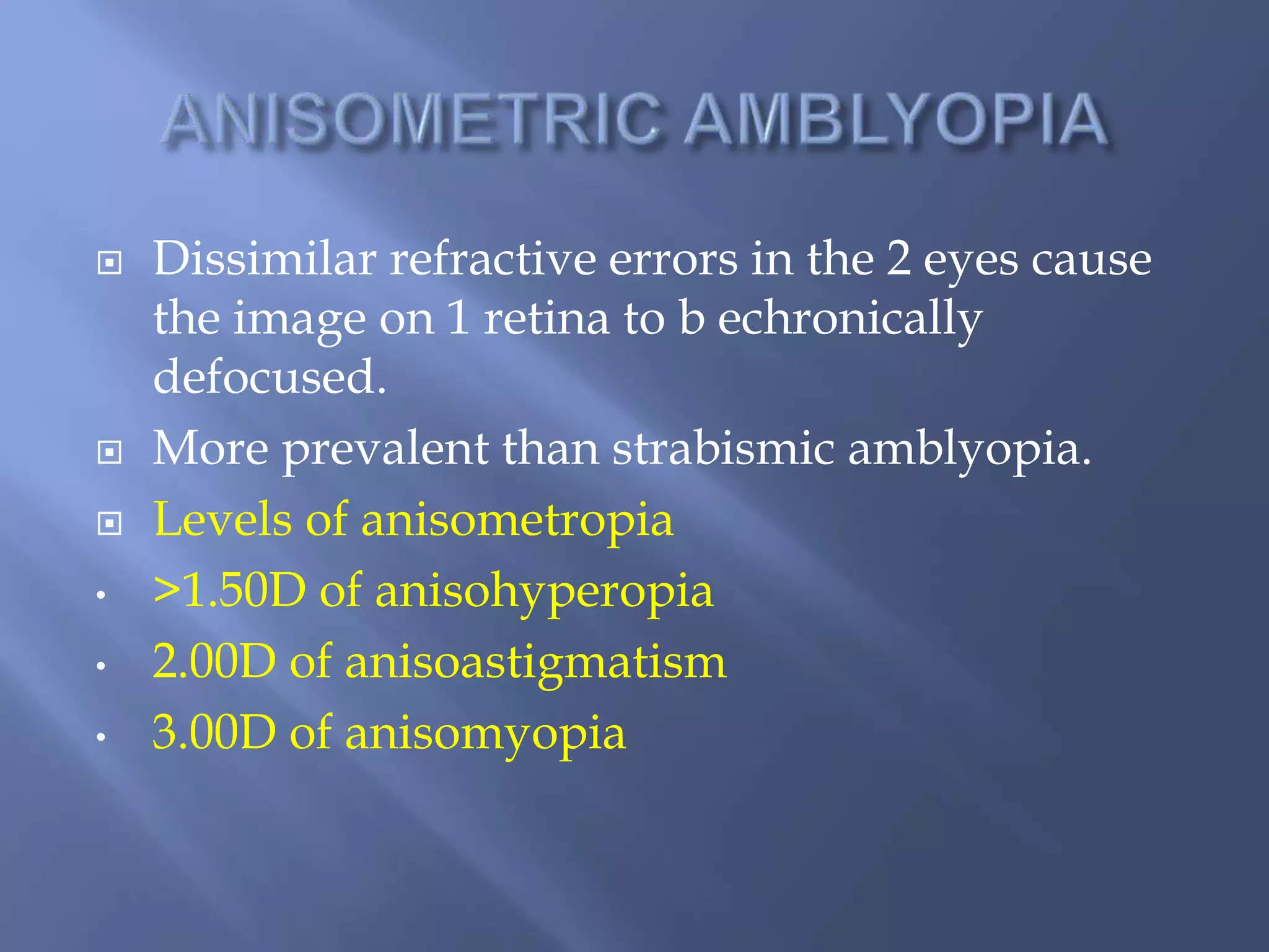 Amblyopia | PPTX