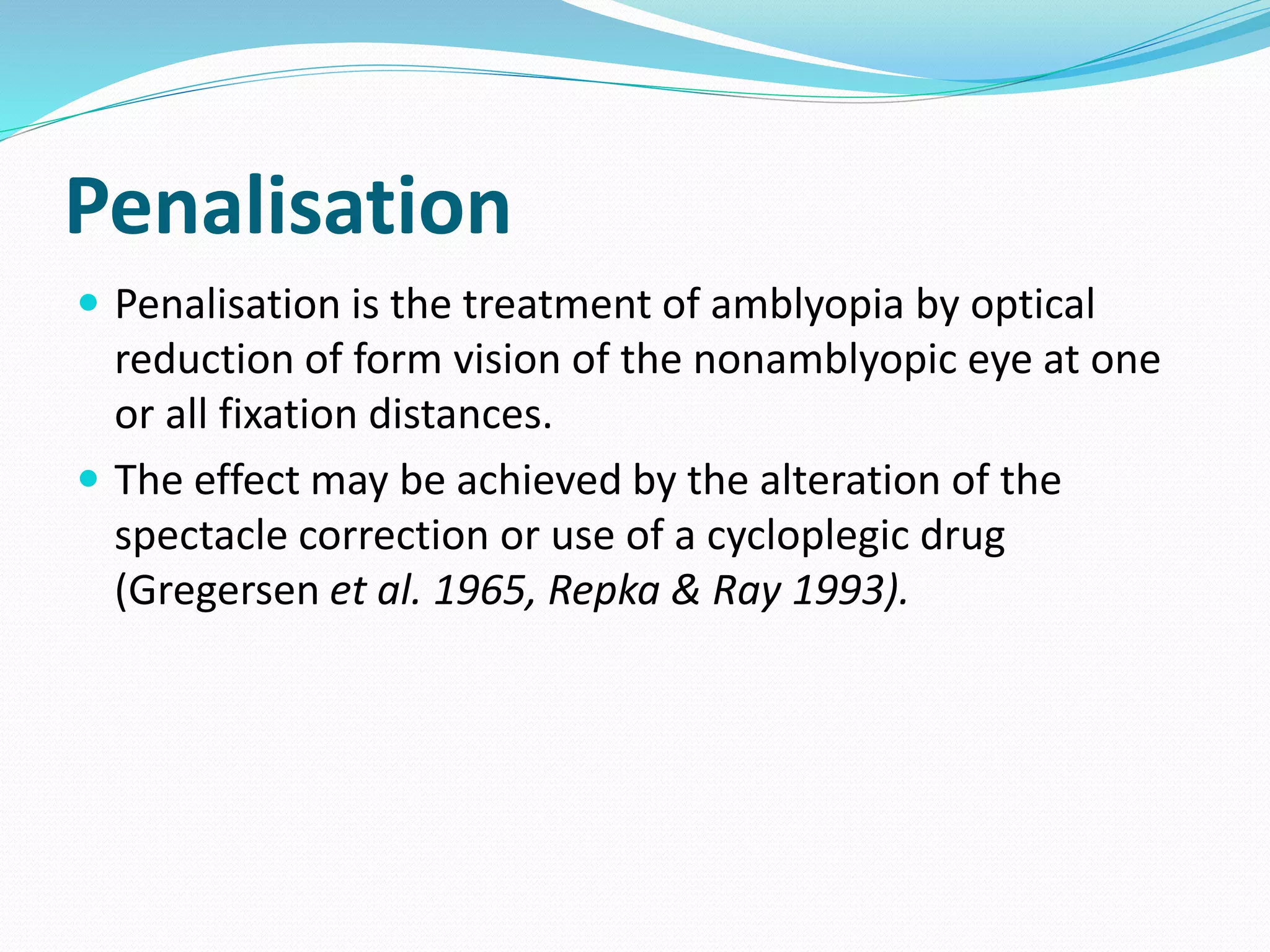 Amblyopia Management | PPTX