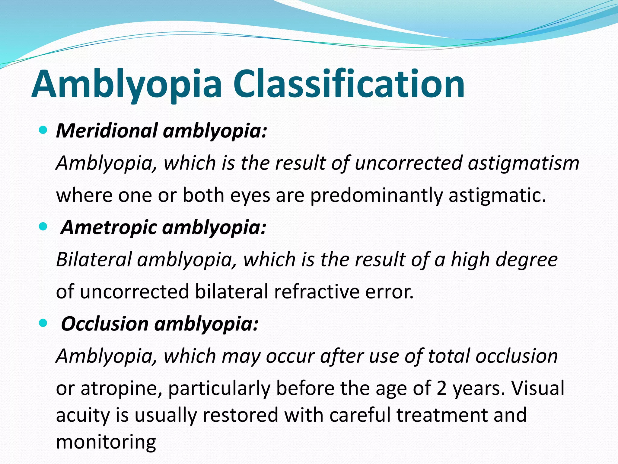 Amblyopia Management | PPTX