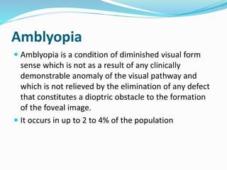 Amblyopia Management | PPTX