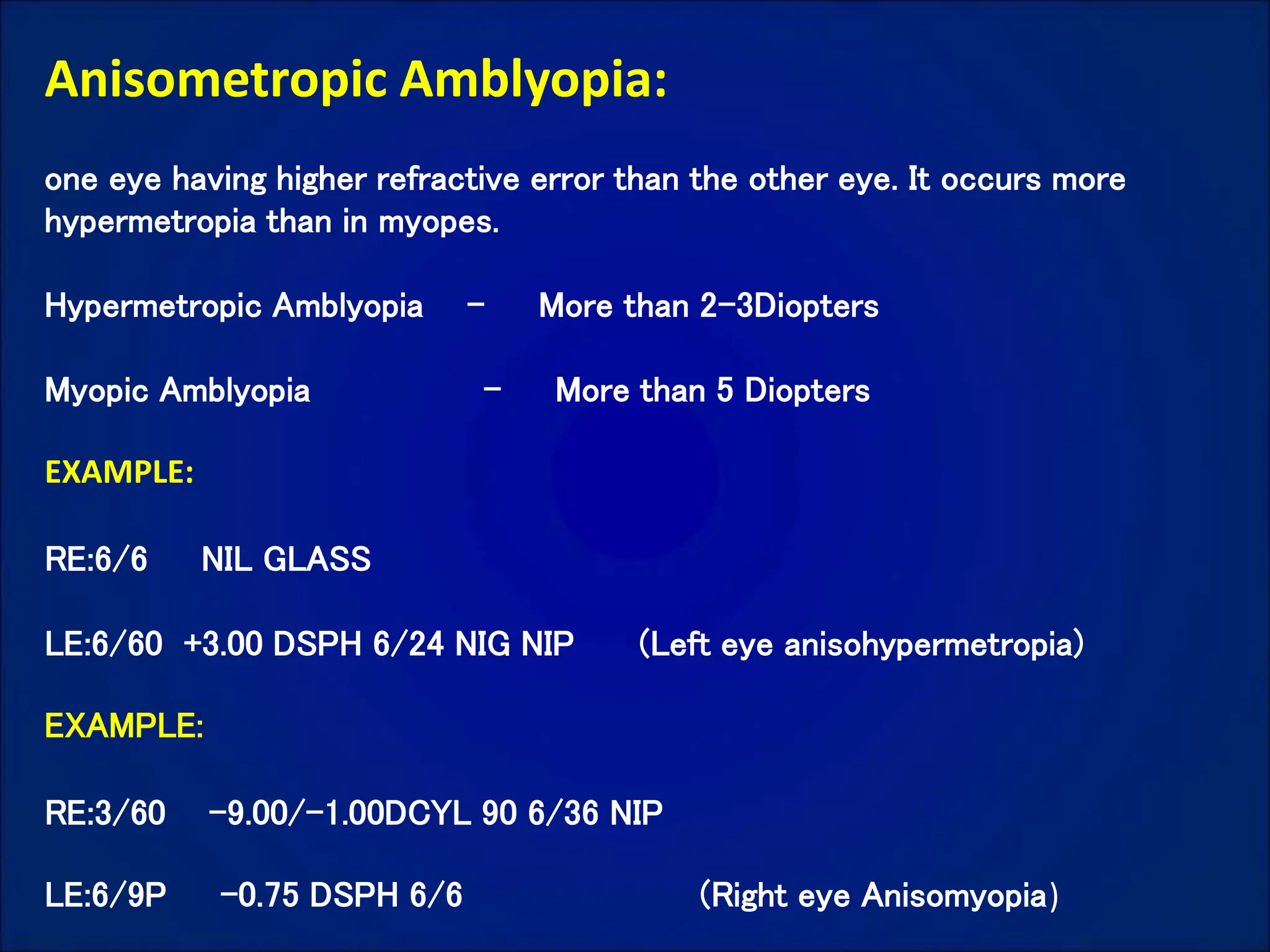 AMBLYOPIA CLASSIFICATION-SQUINT.ppt classification of ambylopia ppt | PPT