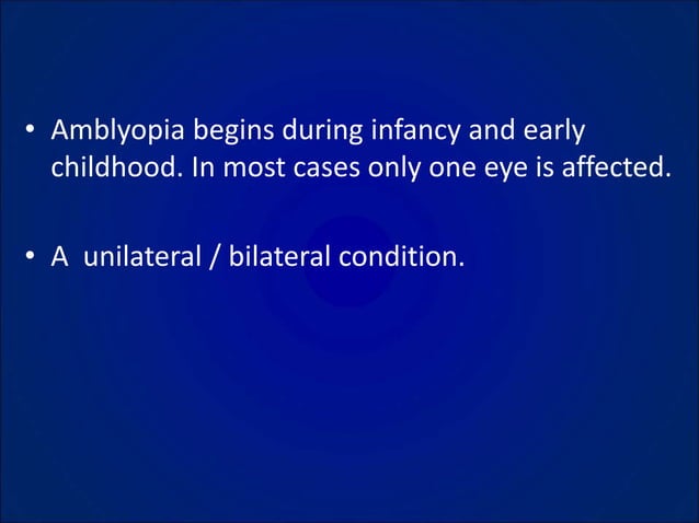 AMBLYOPIA CLASSIFICATION-SQUINT.ppt classification of ambylopia ppt | PPT