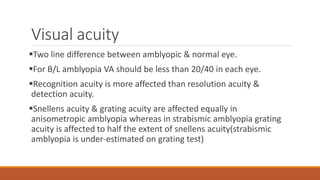 Amblyopia : classification & Occlusion therapy | PPTX